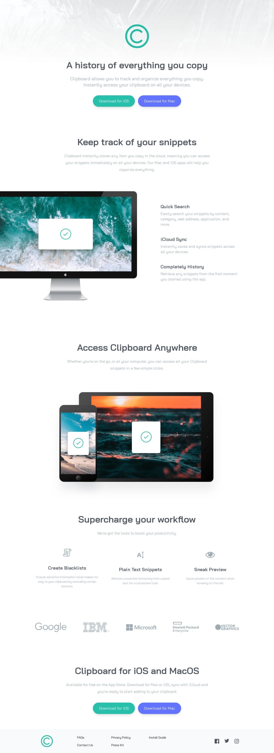 Frontend Mentor Clipboard Landing Page Coding Challenge Solution