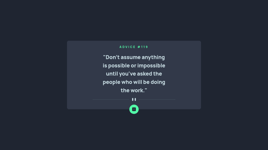 Frontend Mentor Advice Generator App With Html And Scss Coding