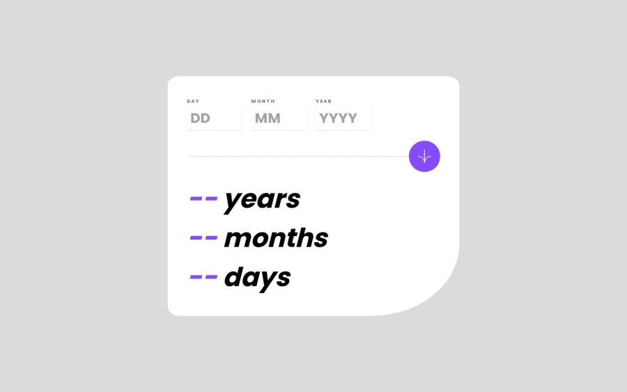 Frontend Mentor Age Calculator Application Using Vite React Js And