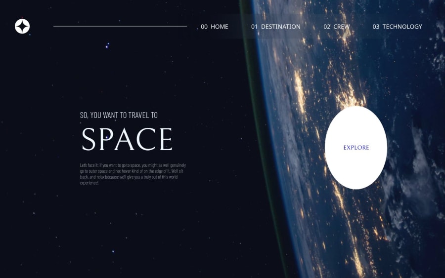 Frontend Mentor Space Tourism Project Using React Coding Challenge