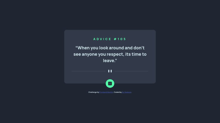 Frontend Mentor Advice Generator App Using Bootstrap Coding Challenge Solution