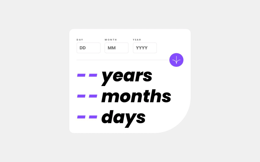 Frontend Mentor Age Calculator App Using Vite Vue Tailwindcss