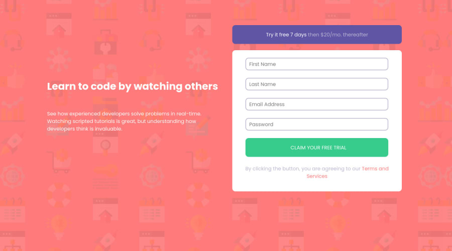 Frontend Mentor Intro Component With Signup Form Using Html Css And Js Coding Challenge Solution