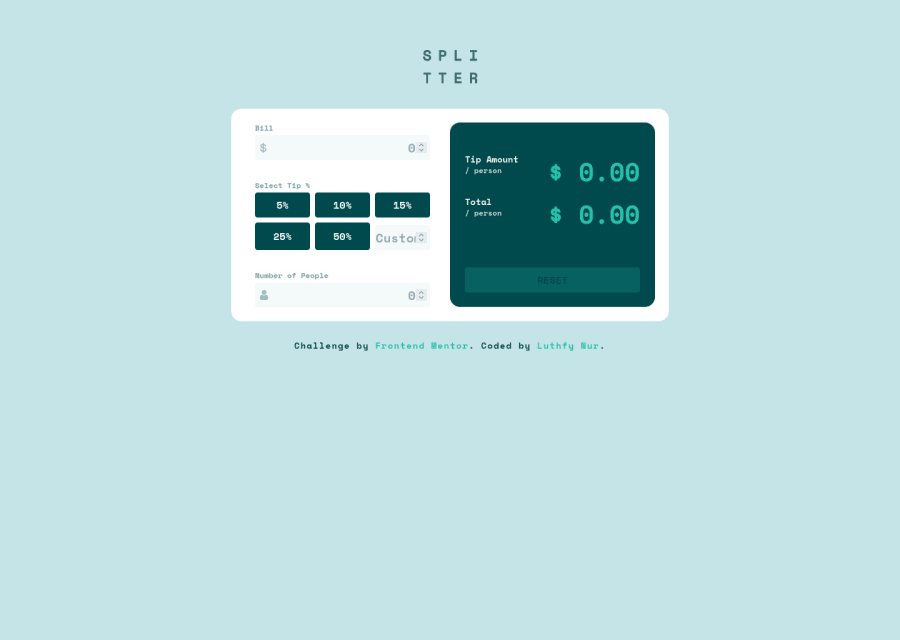 Frontend Mentor Tip Calculator App Using React And Tailwind Css Coding Challenge Solution
