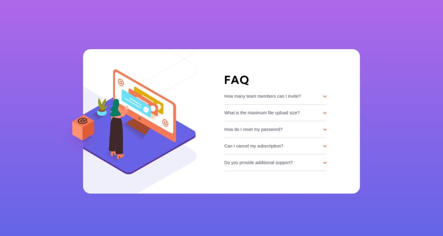 Frontend Mentor Faq Accordion Card Using Html Css And Javascript Coding Challenge Solution