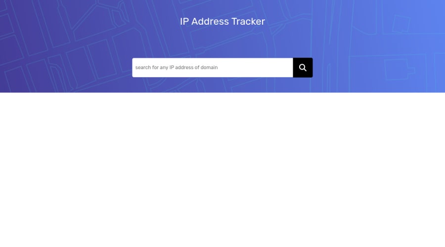 Frontend Mentor Ip Tracker Coding Challenge Solution