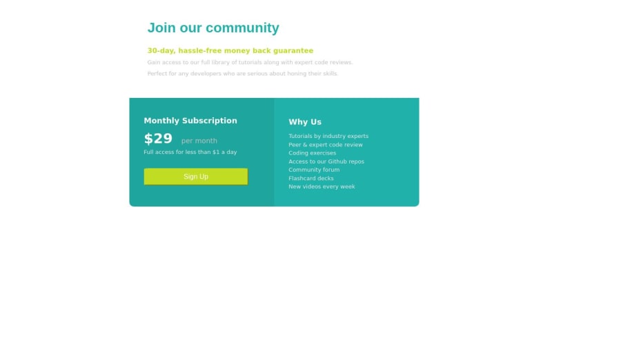 Frontend Mentor Single Price Using Html And Css With Grids Coding Challenge Solution