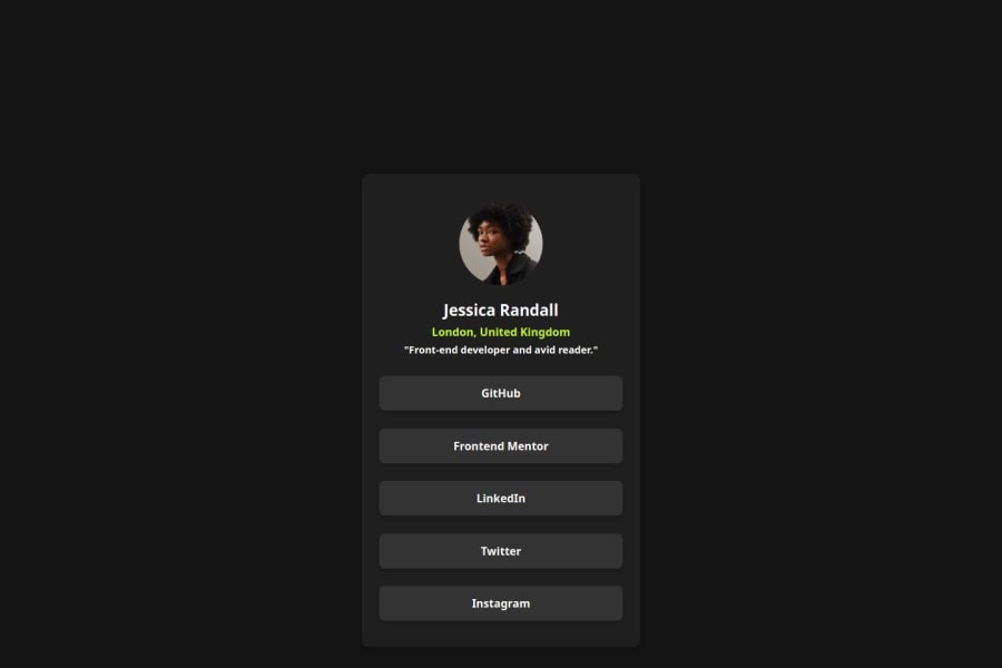 Frontend Mentor Social Link Component Made With Html Css Css Variables And Flexbox Coding