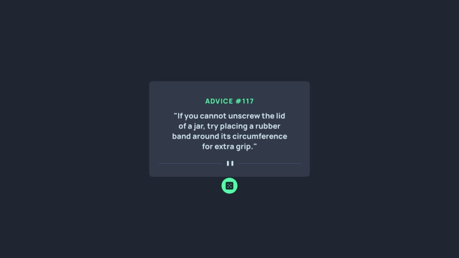 Frontend Mentor Responsive Advice Generator App Using Html Css