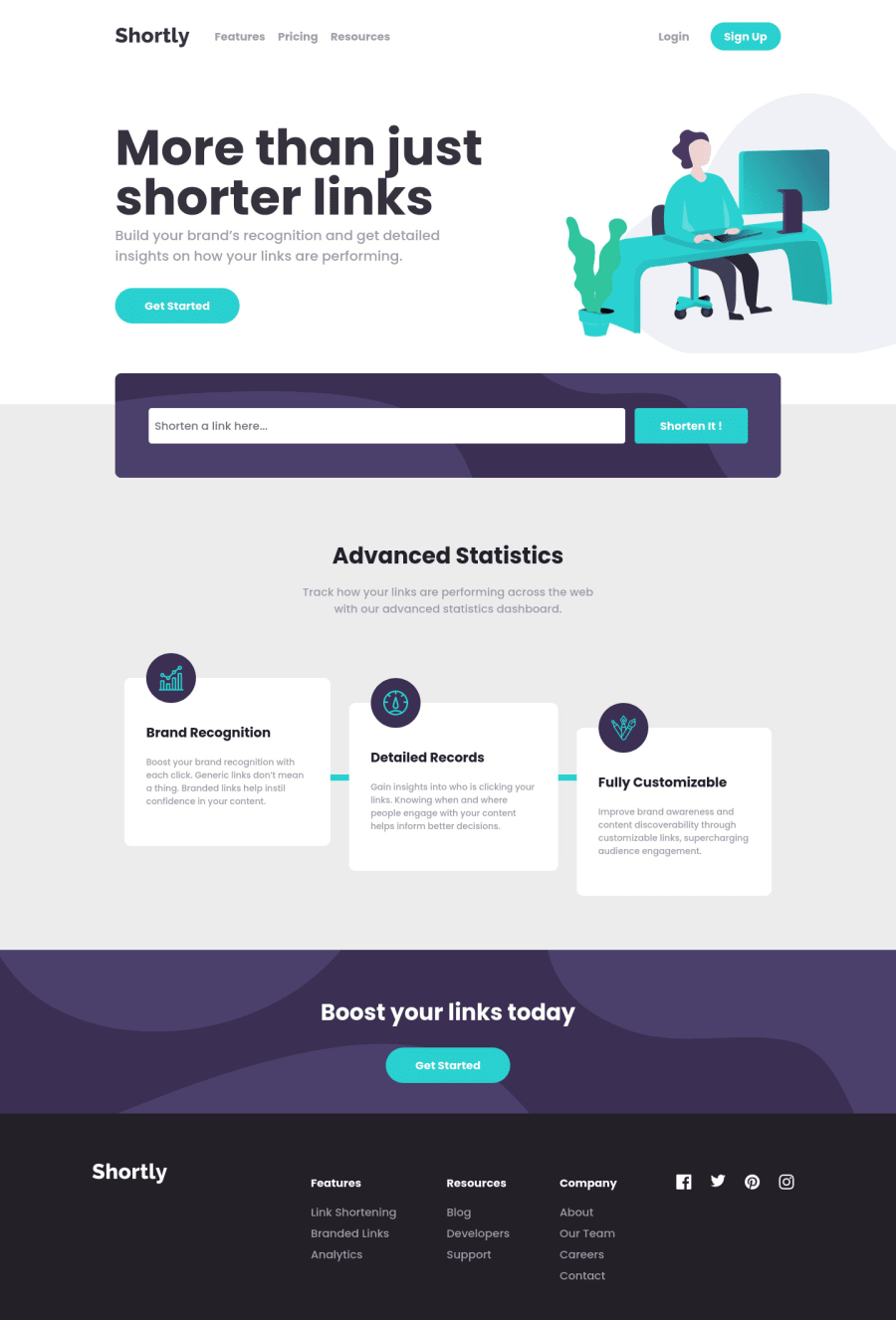 Frontend Mentor | Frontend Mentor - Shortly URL shortening API ... Frontend Mentor | Frontend Mentor - Shortly URL shortening API ...