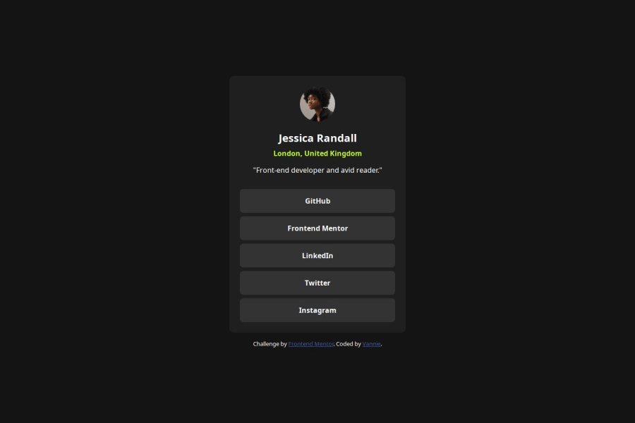 Frontend Mentor Responsive Social Links Profile Using Html And Css Coding Challenge Solution