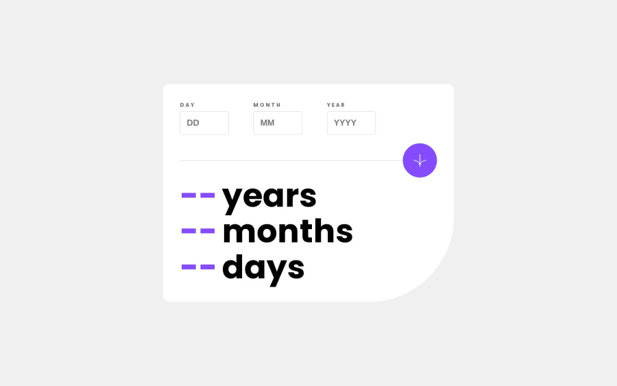 Frontend Mentor Age Calculator App Using By Html Css Js Coding Challenge Solution