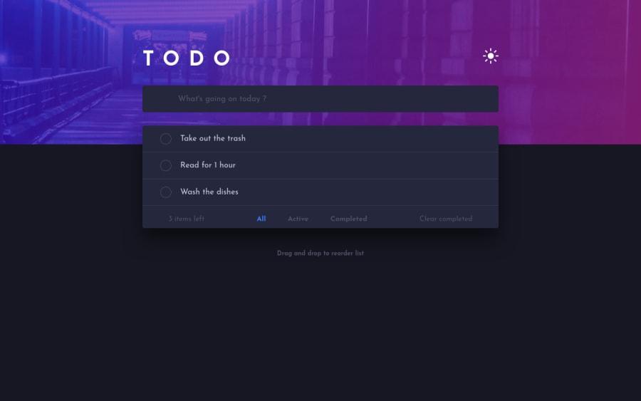 Frontend Mentor React Js Todo Web App With Drag And Drop Functionality Coding Challenge Solution