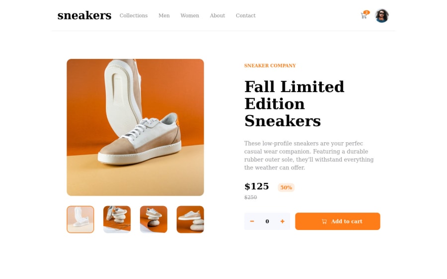 Frontend Mentor E Commerce Product Page Component Built With React