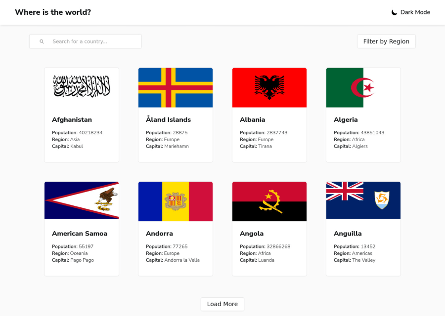 Frontend Mentor Country App Using React Redux And React Router