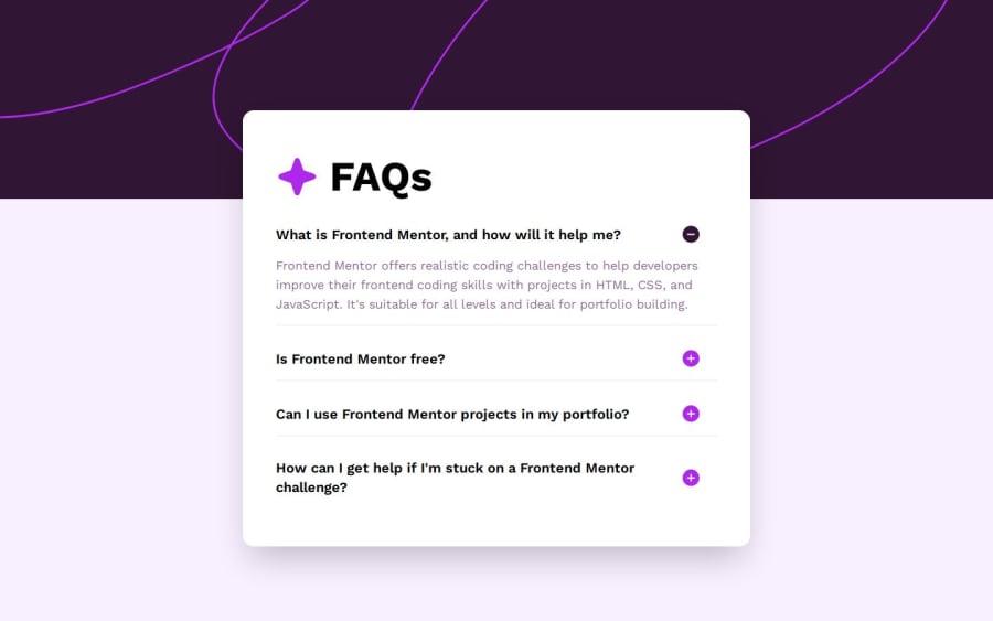 Frontend Mentor Faq Accordion Using Tailwindcss And Js Coding
