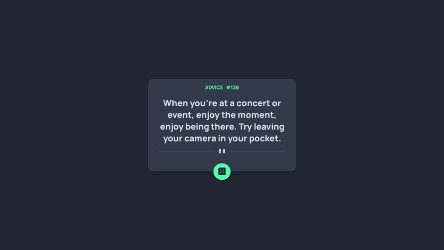 Frontend Mentor Advice Generator Coding Challenge Solution