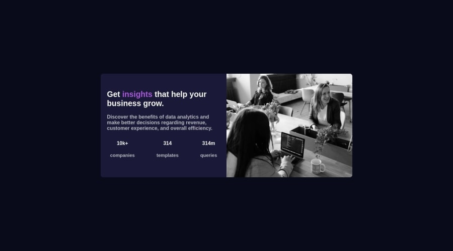 Frontend Mentor Stats Preview Card Component Using Only Html Css Without Css Framworks Coding