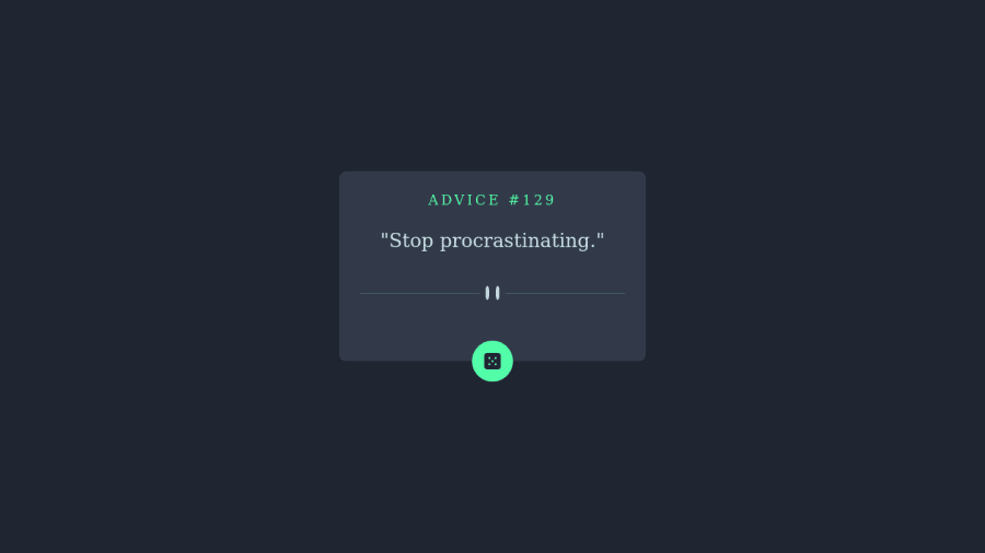 Frontend Mentor Advice Generator App React Typescript Coding