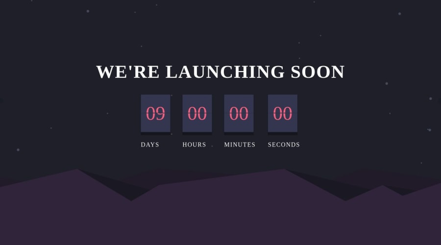 Frontend Mentor Launch Countdown Timer With Html Scss Responsive