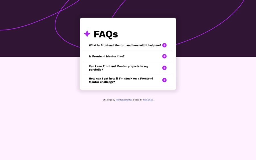 Frontend Mentor Accordion Menu Using Vanilla Js Css And Html Coding Challenge Solution