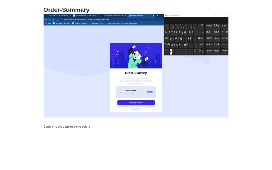 Frontend Mentor Order Summary Card Using Html And Css Coding Challenge Solution