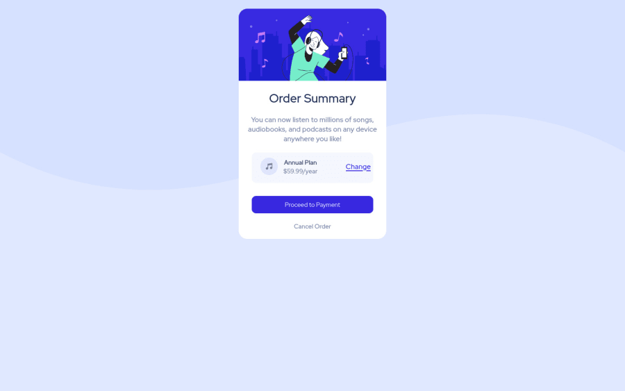 Frontend Mentor Order Summary Template Using Html And Css Coding