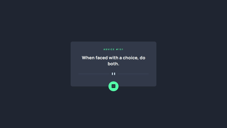 Frontend Mentor Advice Generator Using React Coding Challenge Solution