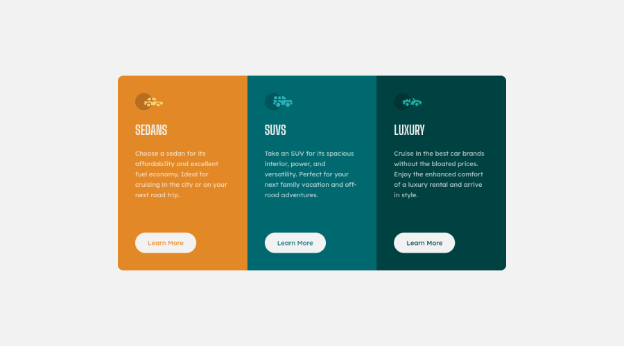 Frontend Mentor 3 Column Preview Card Coding Challenge Solution