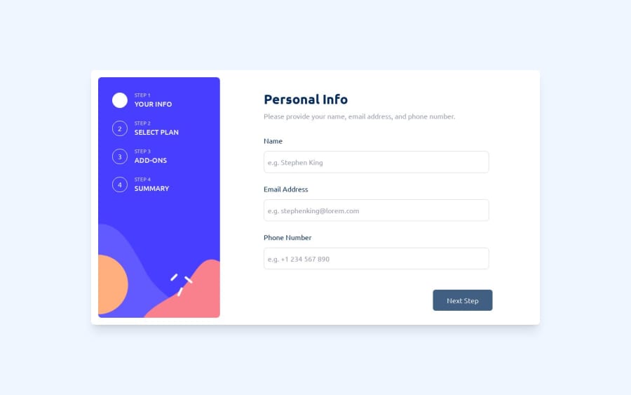 Frontend Mentor Multi Step Form Typescript Vite Tailwindcss