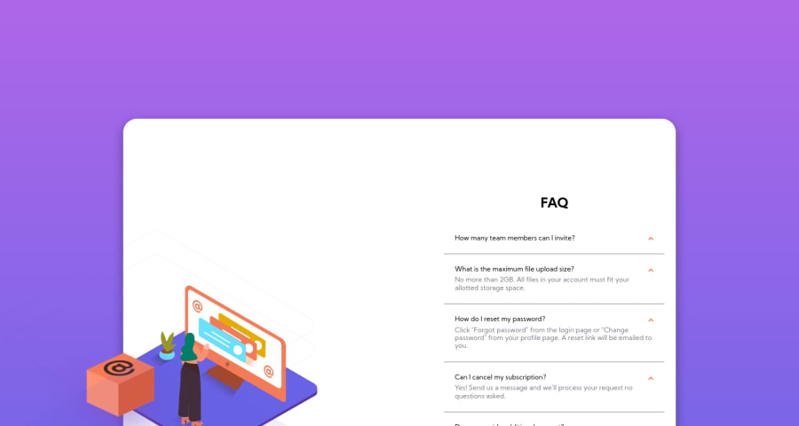 Frontend Mentor An Faq Page Using Html Css And Js Coding Challenge Solution