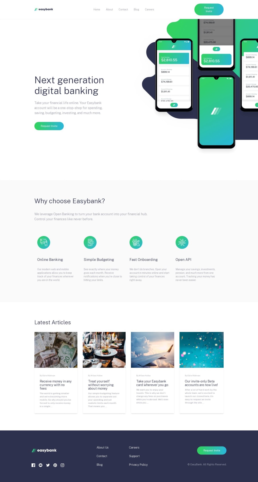 Frontend Mentor Easybank Landing Page Solution Next Js Tailwind