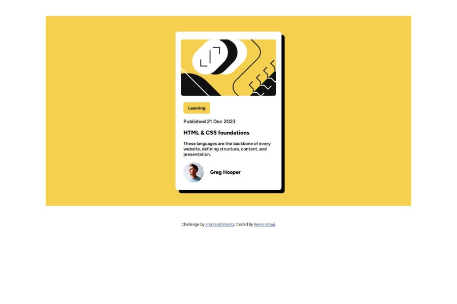 Frontend Mentor Blog Preview Card Main Coding Challenge Solution