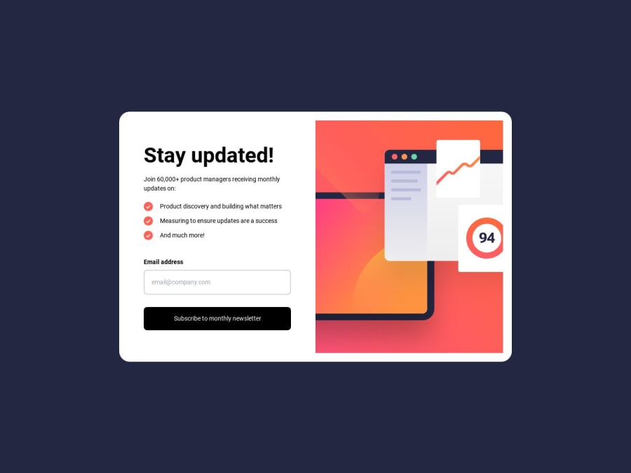 Frontend Mentor News Letter Signup Form With Tailwind Css And Js