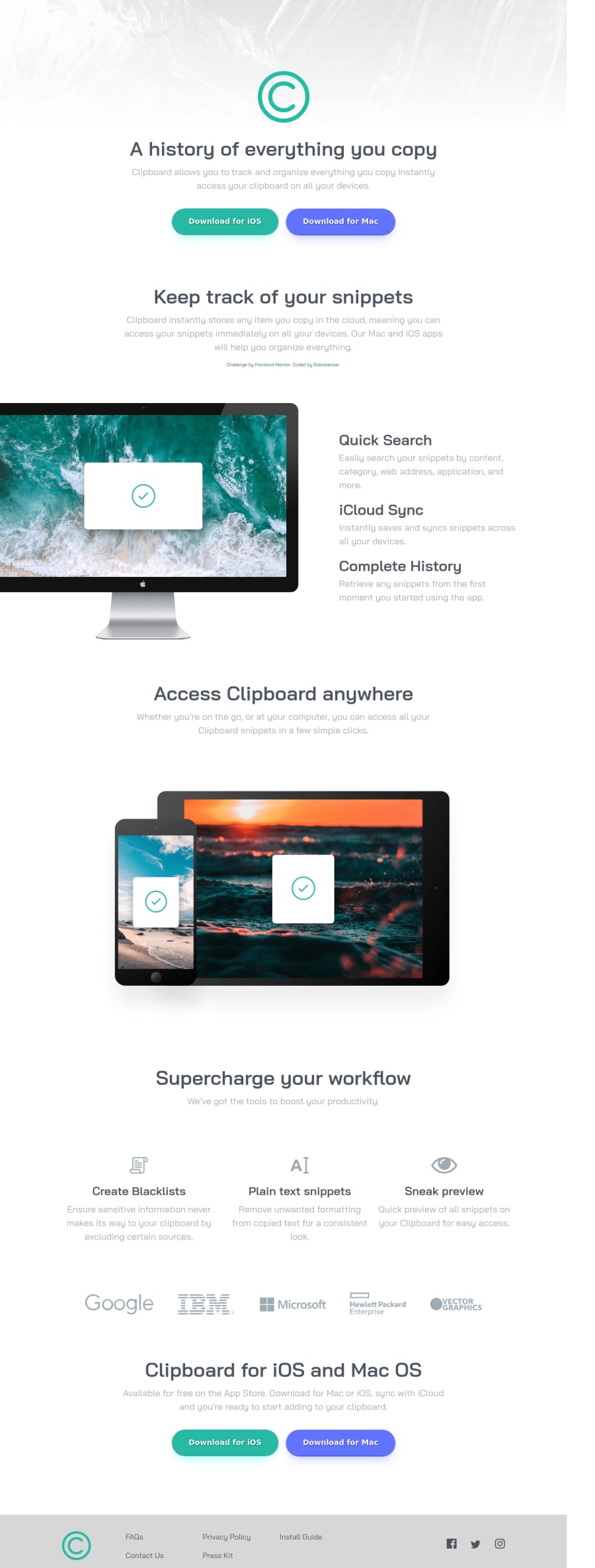 Frontend Mentor Responsive Clipboard Landing Page Using Css Flex