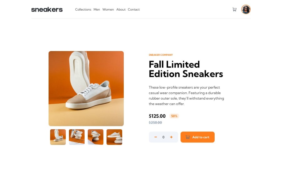 Frontend Mentor E Commerce Page Using React Tailwind Coding