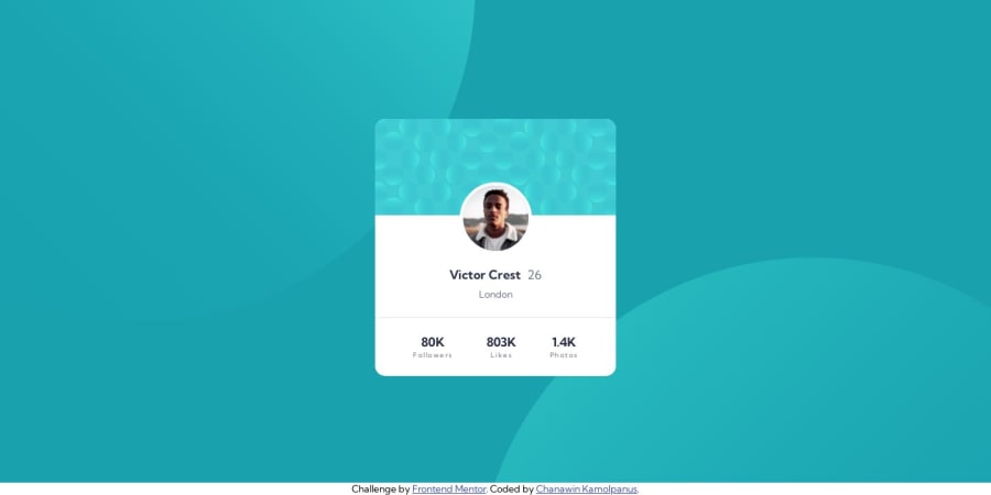 Frontend Mentor Profile Card Component Using Css Grid And Flexbox