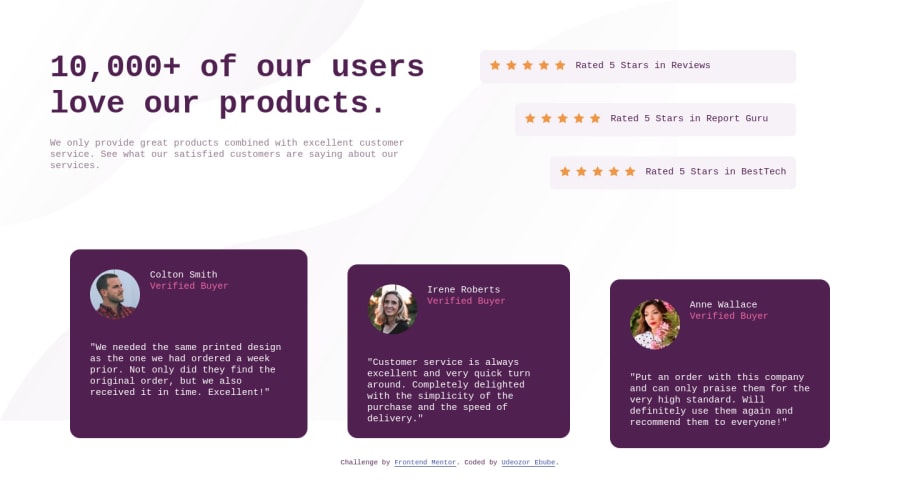 Frontend Mentor Responsive Page Created Using Html And Css Flexbox Coding Challenge Solution