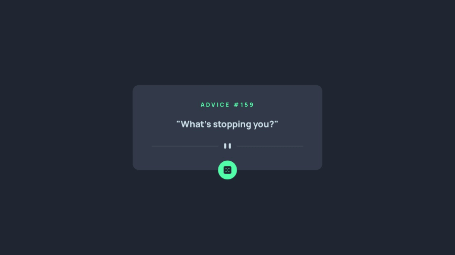 Frontend Mentor Responsive Advice Generator Using Javascript Fetch Api Coding Challenge Solution