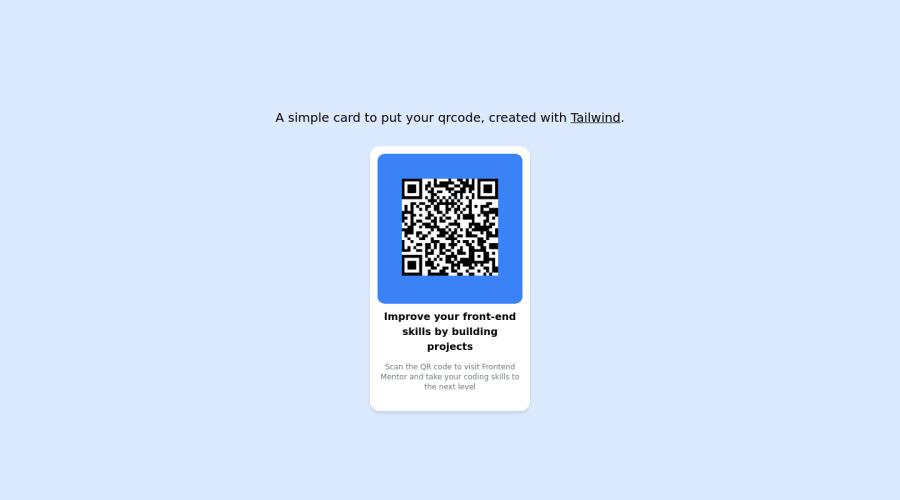 Frontend Mentor Qrcode Component Made With Tailwindcss Coding