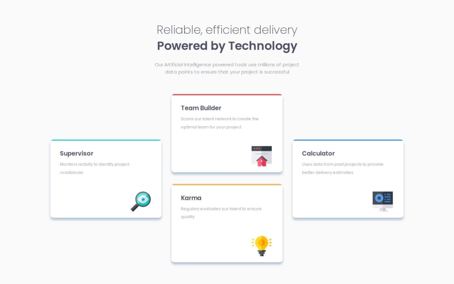 Frontend Mentor Responsive Four Card Feature Section Html And Css