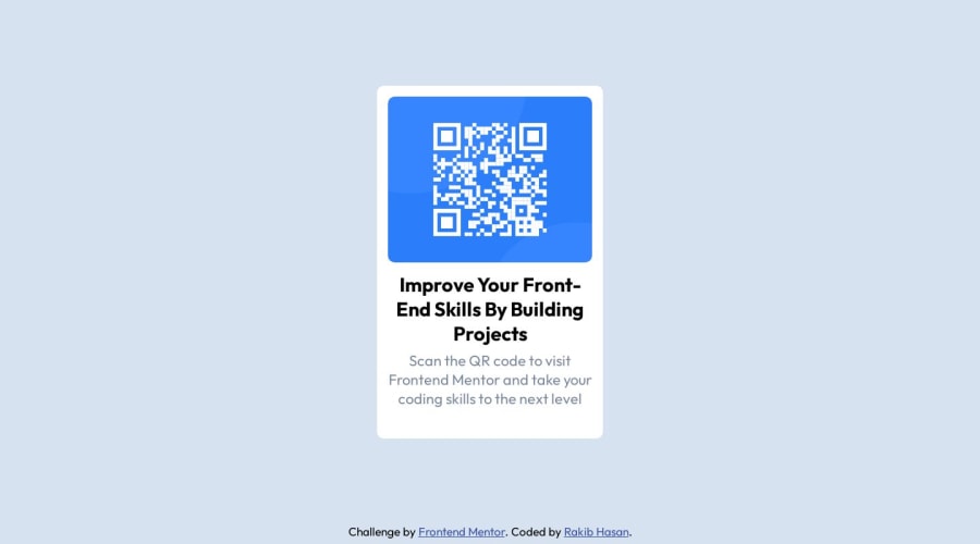 Frontend Mentor Responsive Qr Code Card Html And Css Coding Challenge Solution