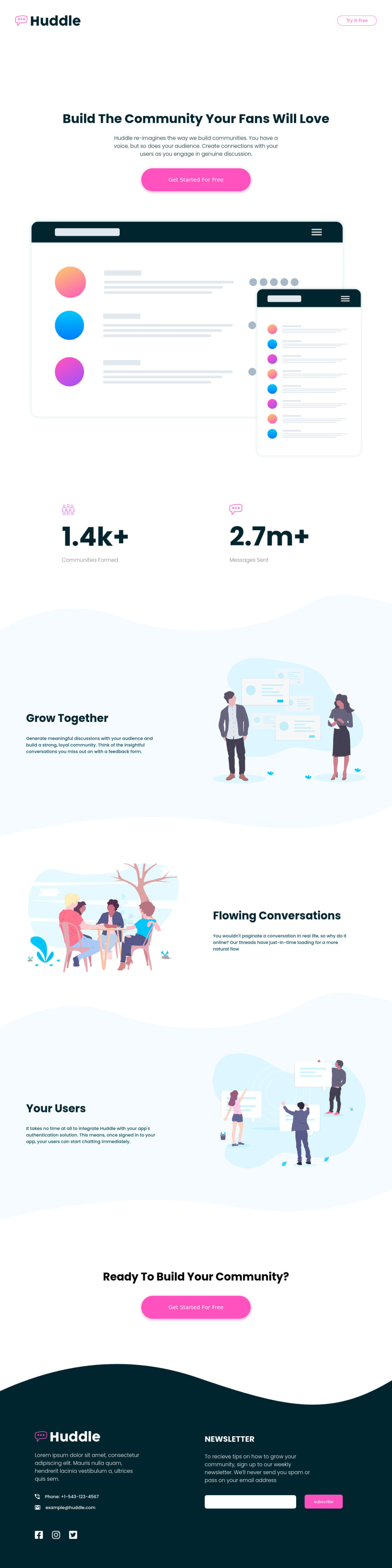 Frontend Mentor Huddle Landing Page Using Html And Css Coding Challenge Solution