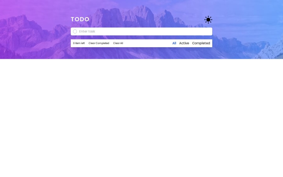 Frontend Mentor Todo App Coding Challenge Solution