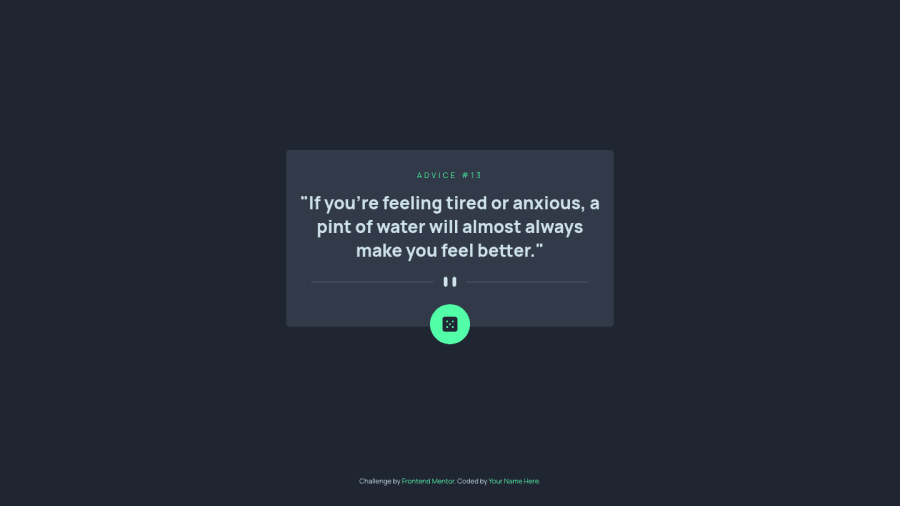 Frontend Mentor Advice Generator App Challenge Hub In Vuejs 3 Coding Challenge Solution