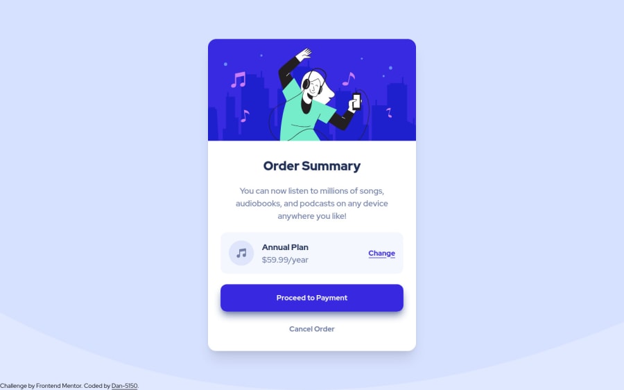 Frontend Mentor Order Summary Build With React Typescript App With