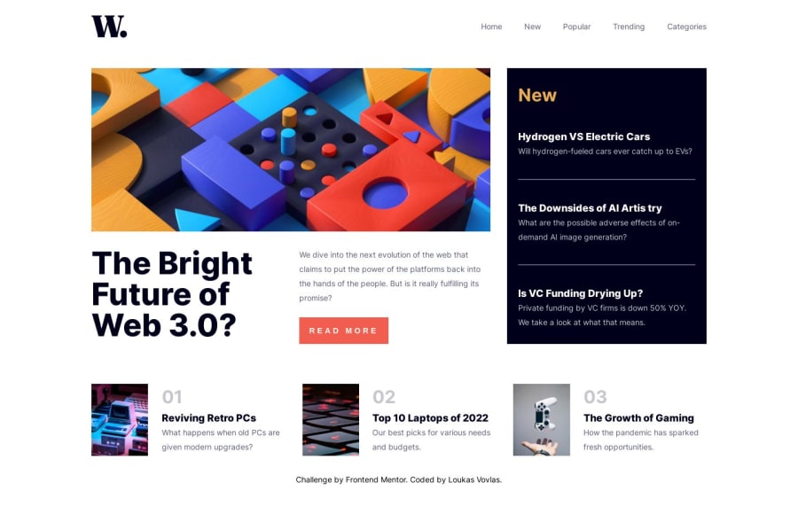 Frontend Mentor Responsive Homepage Using Html Css And Vanilla Js Only Coding Challenge Solution