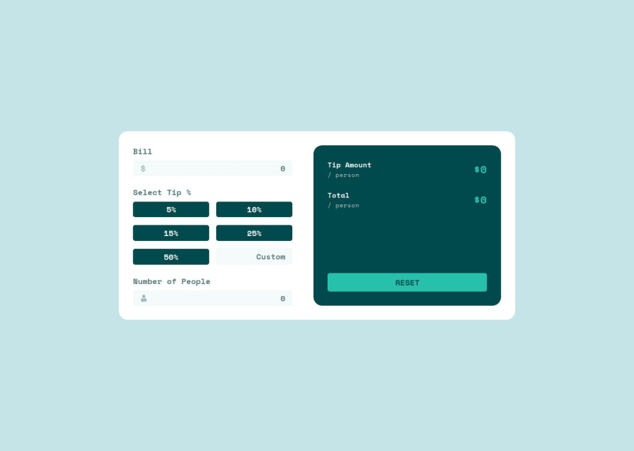 Frontend Mentor Tip Calculator With React And React Hook Form Coding