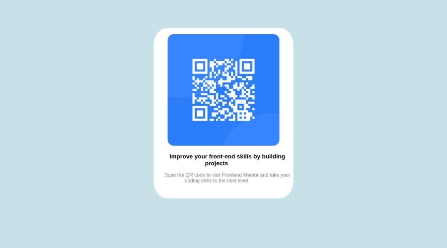 Frontend Mentor Qrcode Image Solution Coding Challenge Solution