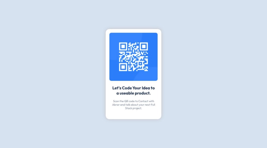 Frontend Mentor Html Css Vscode Qr Code Devwithabrar Coding Challenge Solution